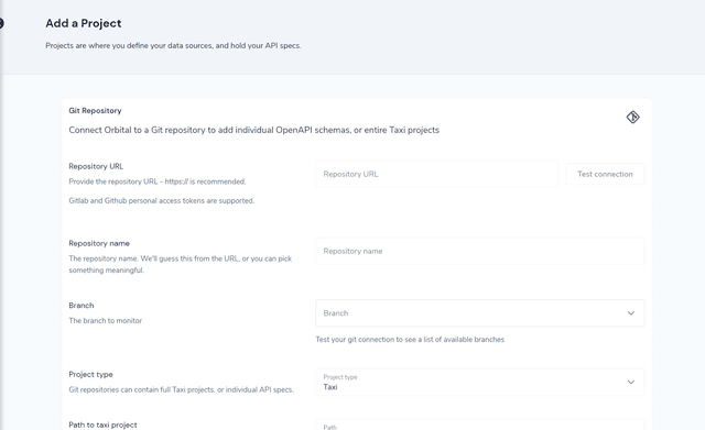 Pulling API specs from Git - Orbital