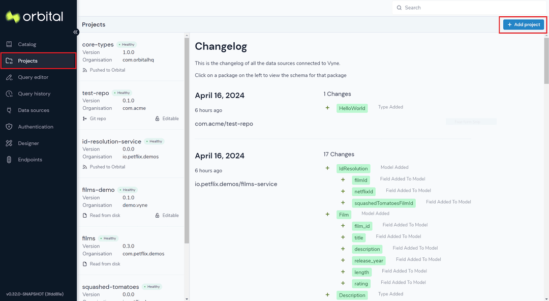 Pulling API specs from Git - Orbital