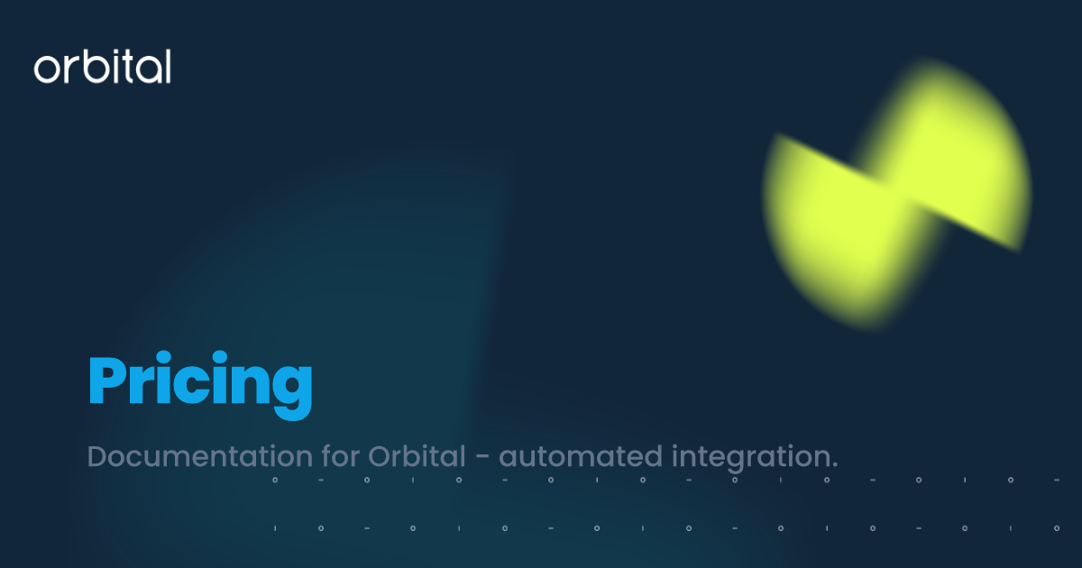 Pricing - Orbital